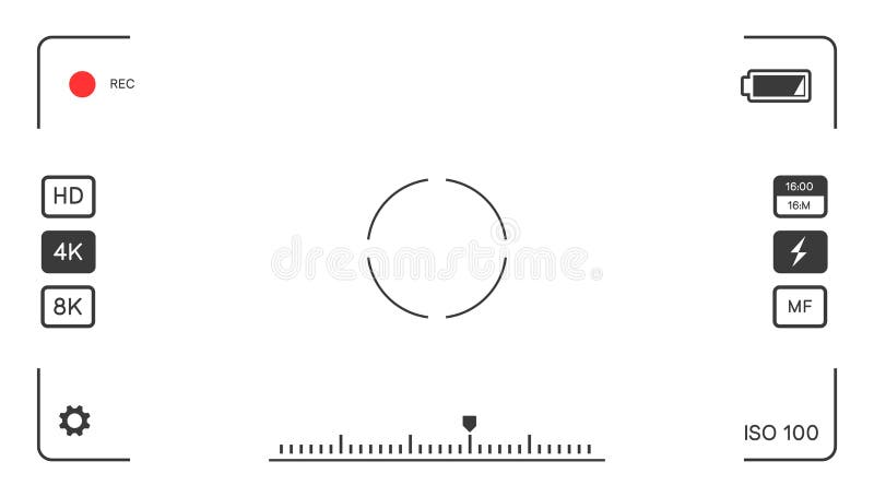 Camera Settings, Focus and Photo Information Stock Vector ...
