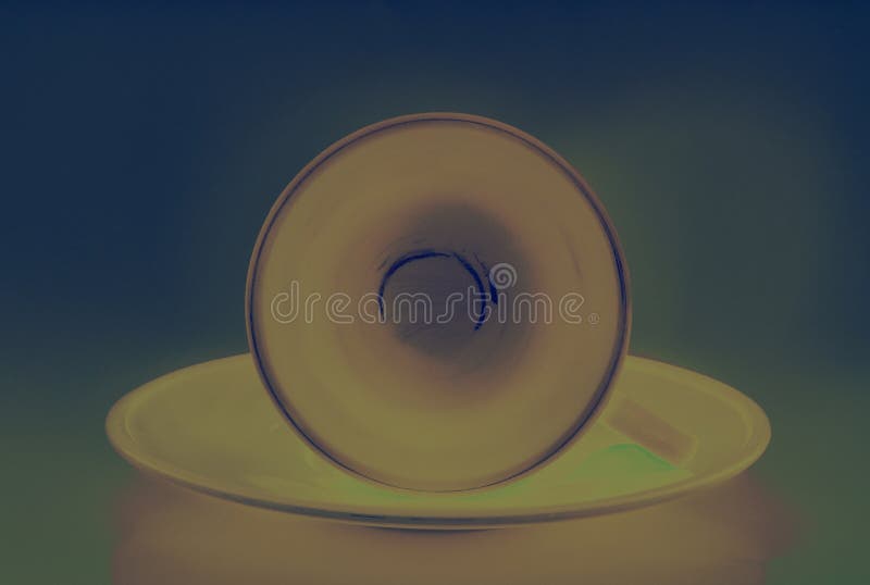 Focus on the Inner Circle of an Empty Drinking Coffee or Tea Cup ...