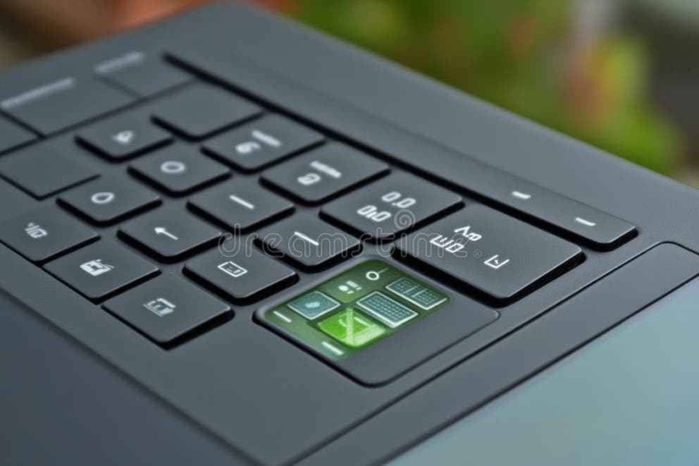 Focus on Keyboard Technology with Green Key and Numeric Panel Concept ...