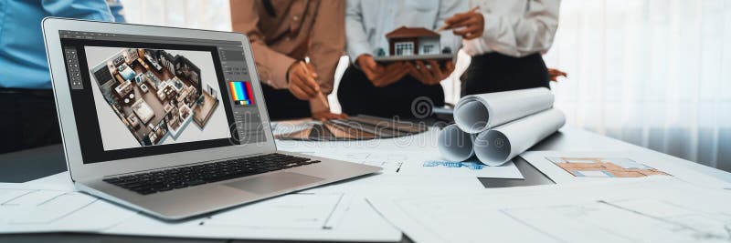 Focus Laptop Laptop Screen Display Architecture Software. Insight Stock ...