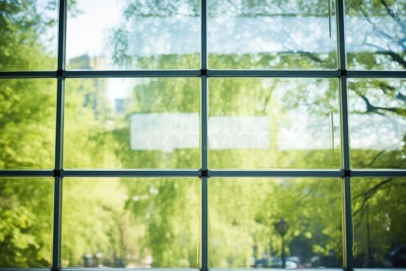 Focus on Large Sheets of Untreated Window Pane Glass Stock Photo ...