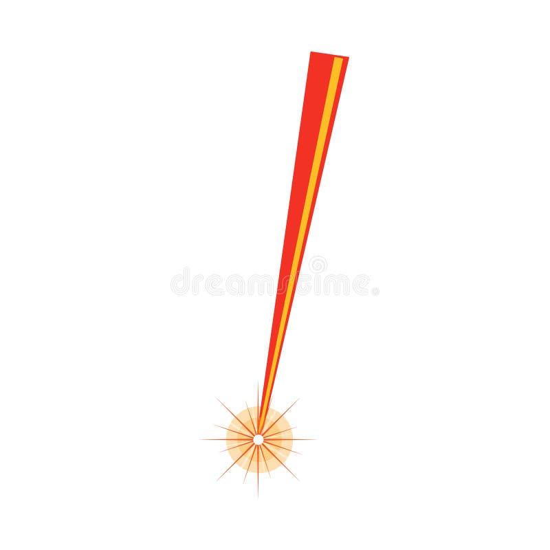 Focus Laser Beam Cartoon Vector Illustration Stock Illustration ...