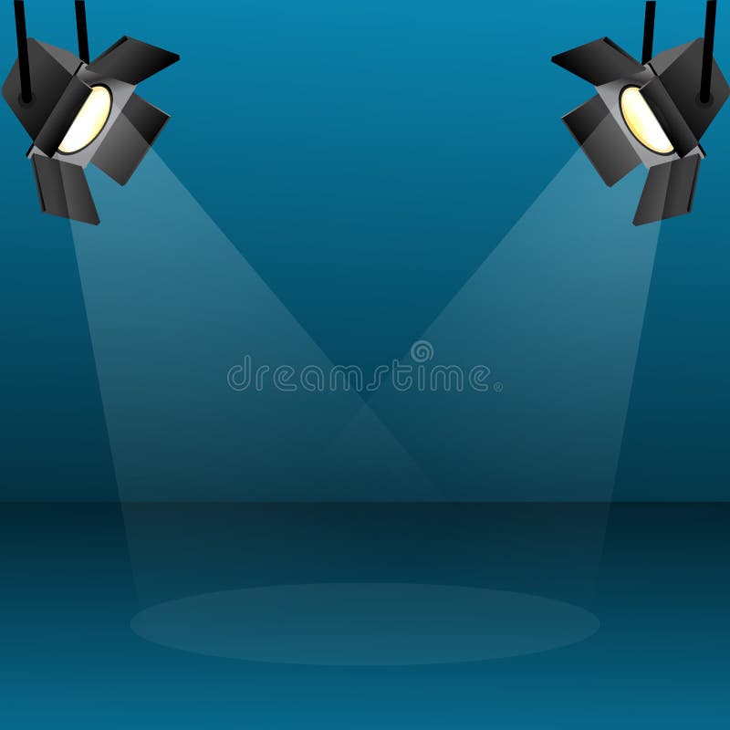 Blue Stage Lighting stock vector. Illustration of entertainment - 13748379