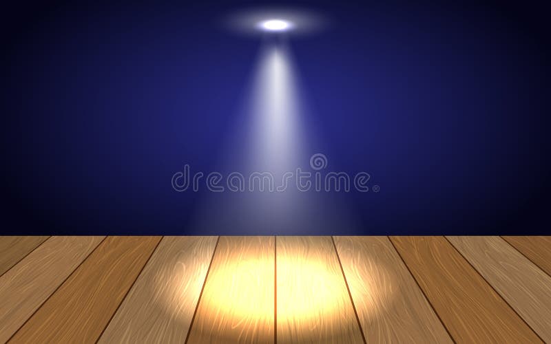 Focus Light Background Wood Stage. Vector Illustration Stock Vector ...