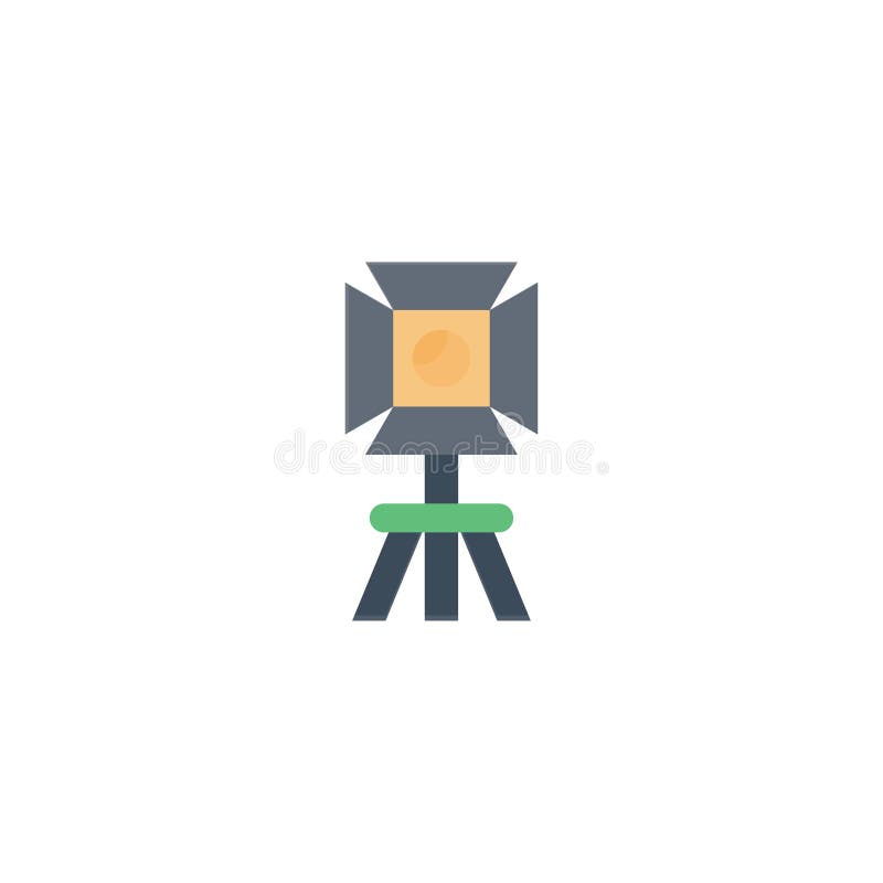 Focus Light Vector Flat Colour Icon Stock Vector - Illustration of ...