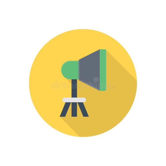 Focus Light Vector Flat Colour Icon Stock Vector - Illustration of ...