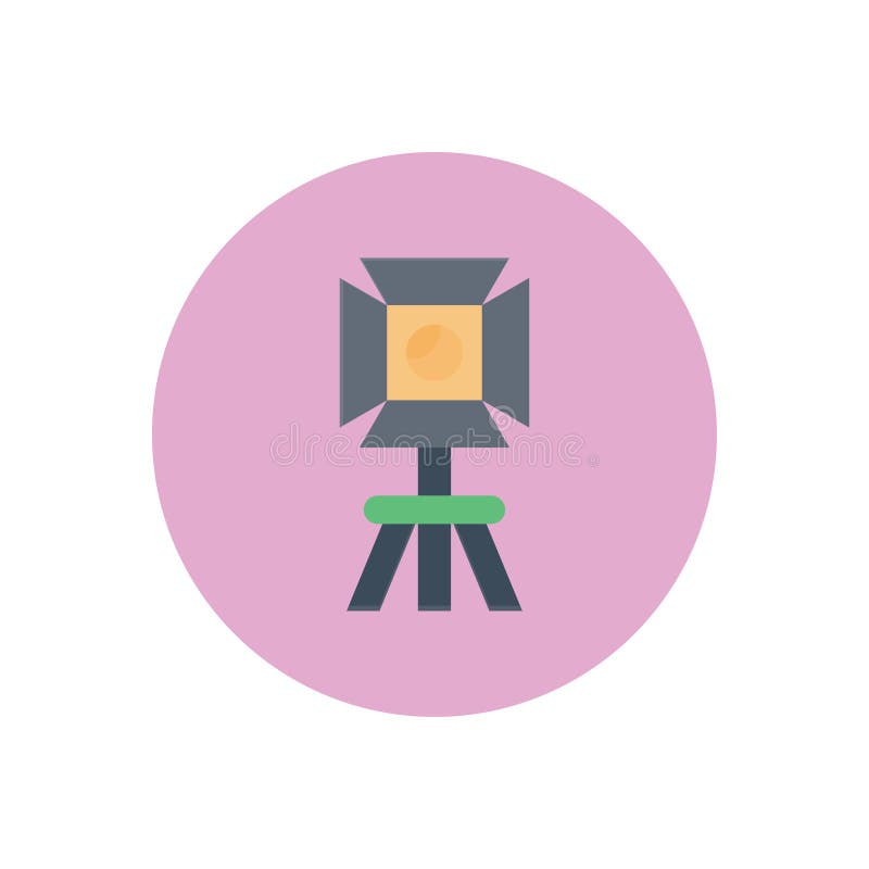 Focus Light Vector Flat Colour Icon Stock Vector - Illustration of ...