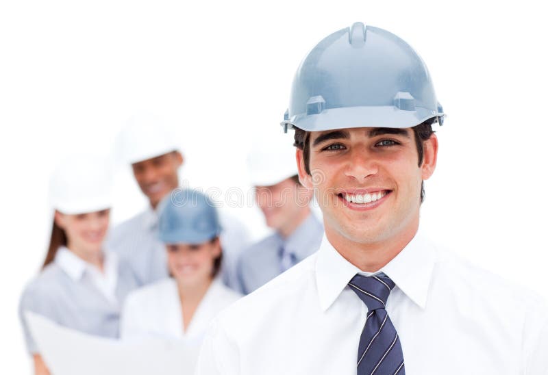 Male Architect With Digital Tablet Studying Plans In Office Stock Photo ... Male Architect With Digital Tablet Studying Plans In Office Stock Photo ...