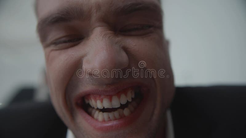 Focus on Man with a Gnashing Teeth. Stock Photo - Image of discuss ...