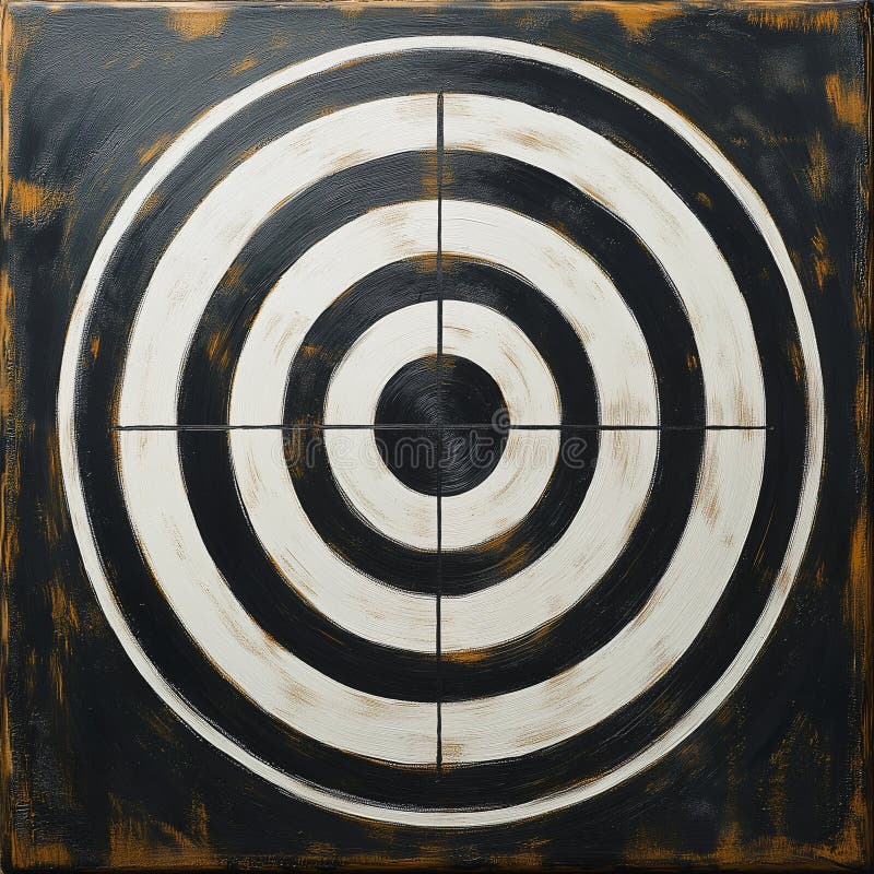 A Minimalistic Target Practice Board Featuring Large Concentric Circles ...