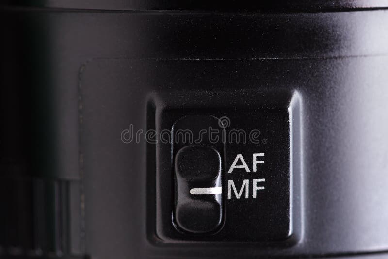 Focus Mode Switch on the Lens Stock Photo - Image of button, lens: 65198460