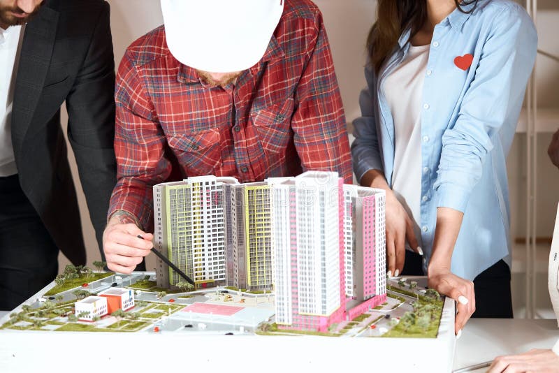 Focus on Modern Model of Comfortable Luxury Building Complex Stock ...