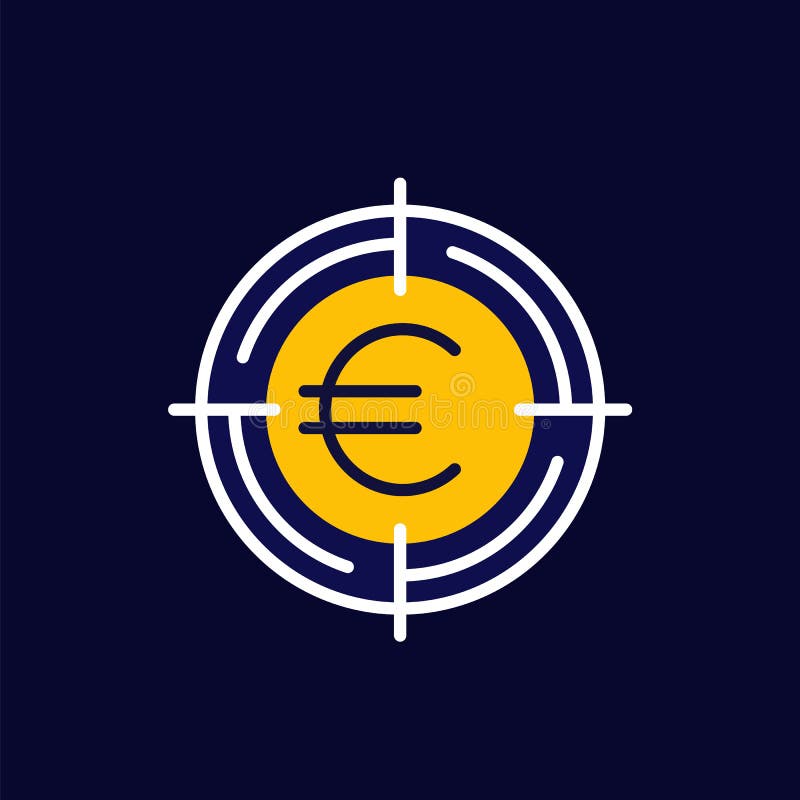 Focus on Money Icon with Euro, Vector Stock Vector - Illustration of ...
