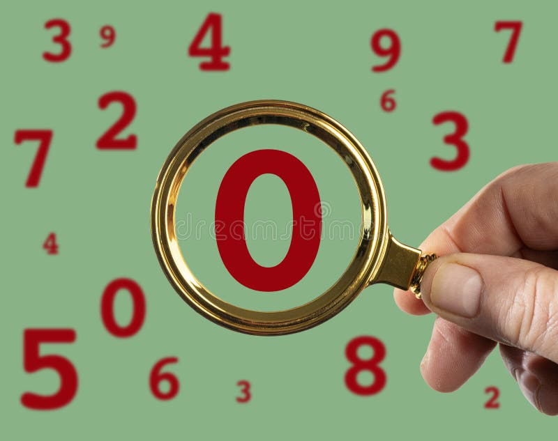 Focus on Number Zero stock image. Image of closeup, enlarge - 359392983