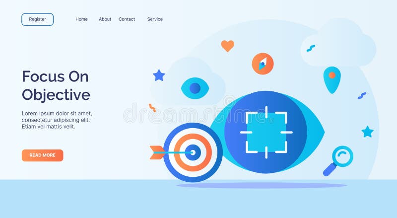 Focus on Objective Archery Focus Eye Icon Campaign for Web Website Home ...