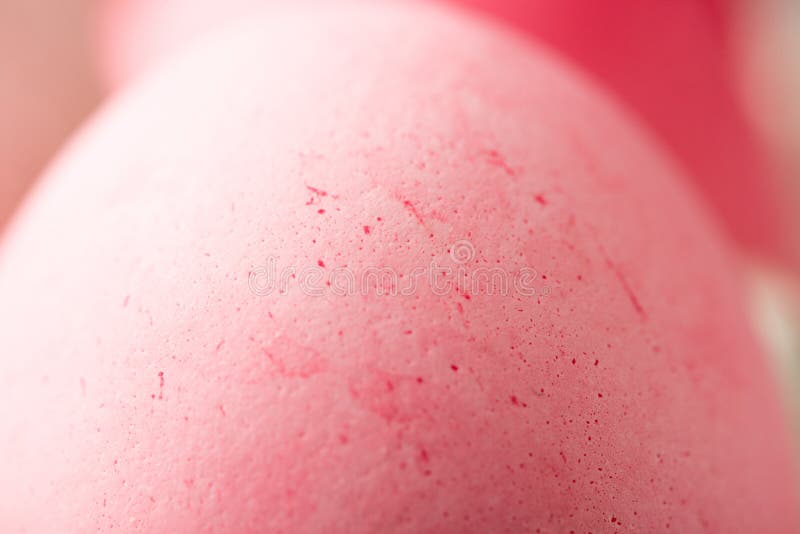 Focus of Painted Pink Easter Chicken Egg Stock Photo - Image of food ...