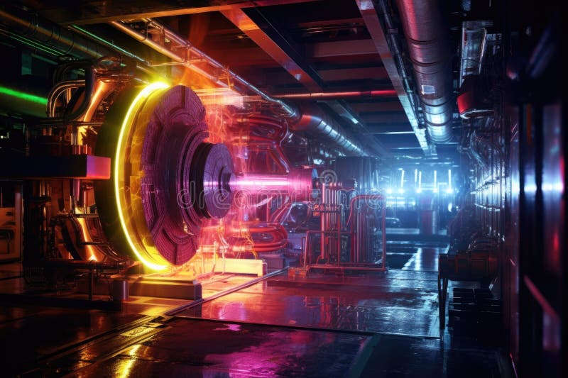 Focus on Particle Accelerator Cooling System Stock Illustration ...