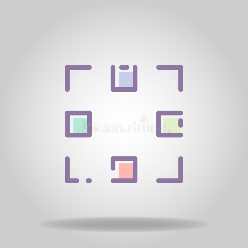 Focus Point Icon or Logo in Pastel Color Stock Vector - Illustration of ...