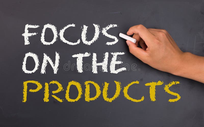 Focus on the product stock photo. Image of chalkboard - 43138564