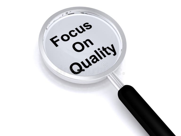 Focus on quality stock image. Image of quality, magnifying - 16085211