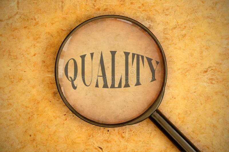 Focus on quality stock image. Image of quality, magnifying - 16085211