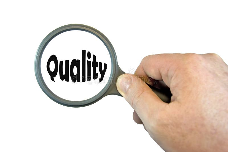 Focus on quality stock image. Image of quality, magnifying - 16085211