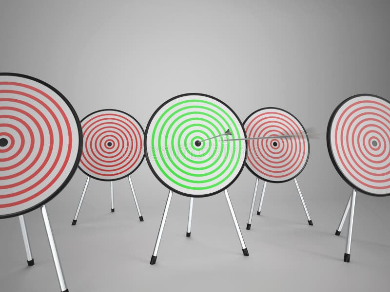 Focus and Reach Your Target 1 Stock Illustration - Illustration of ...