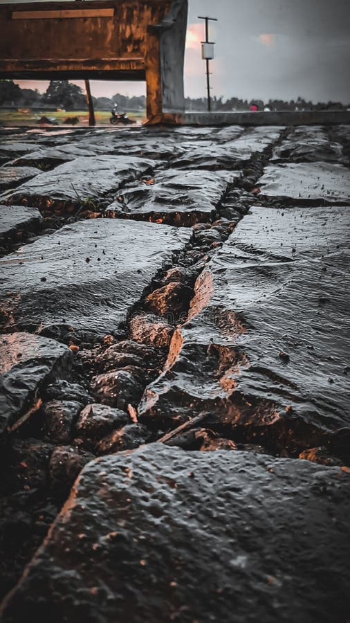Focus on the Rocks with Small Details and Texture. Stock Image - Image ...