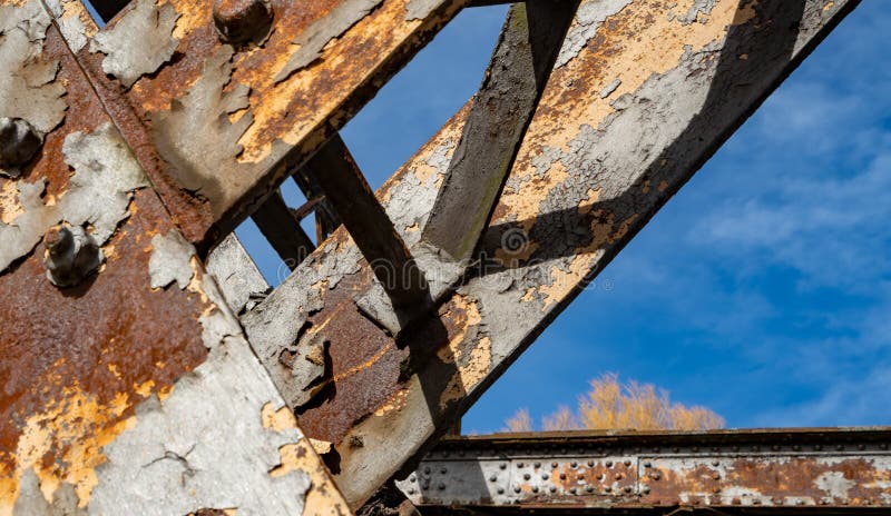 Focus on Rusty Cross Beam Support Stock Photo - Image of abandoned ...