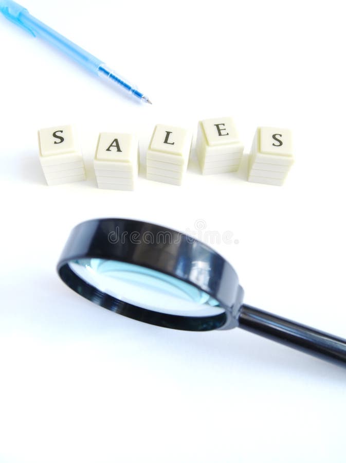 Focus on sales stock photo. Image of concept, blocks - 12950008