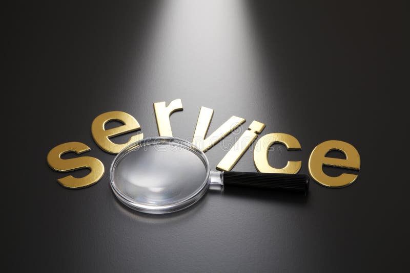 Focus on the service stock image. Image of magnifying - 48490665