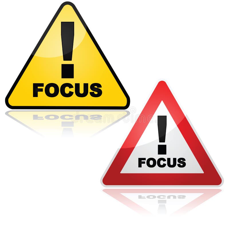 Focus Road Sign (Vector) stock vector. Illustration of perspective ...
