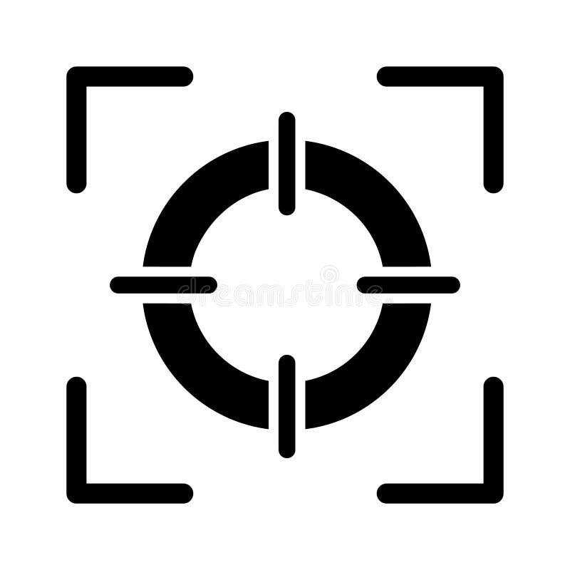 Focus stock vector. Illustration of icon, bullseye, solid - 338465493