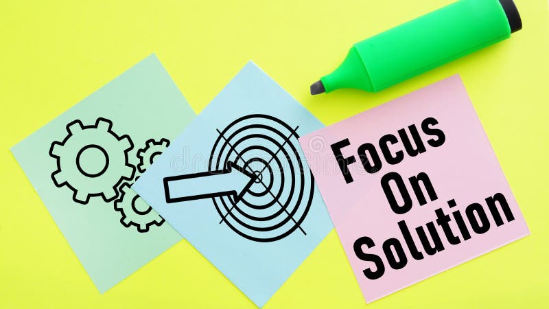Focus on Solution is Shown Using the Text Stock Photo - Image of ...