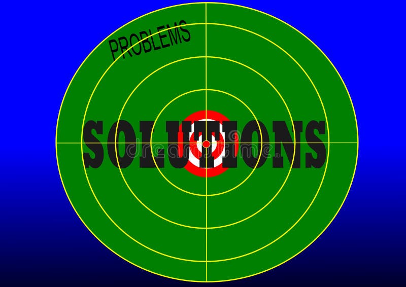 Focus on Solutions, Not Problems Stock Illustration - Illustration of ...