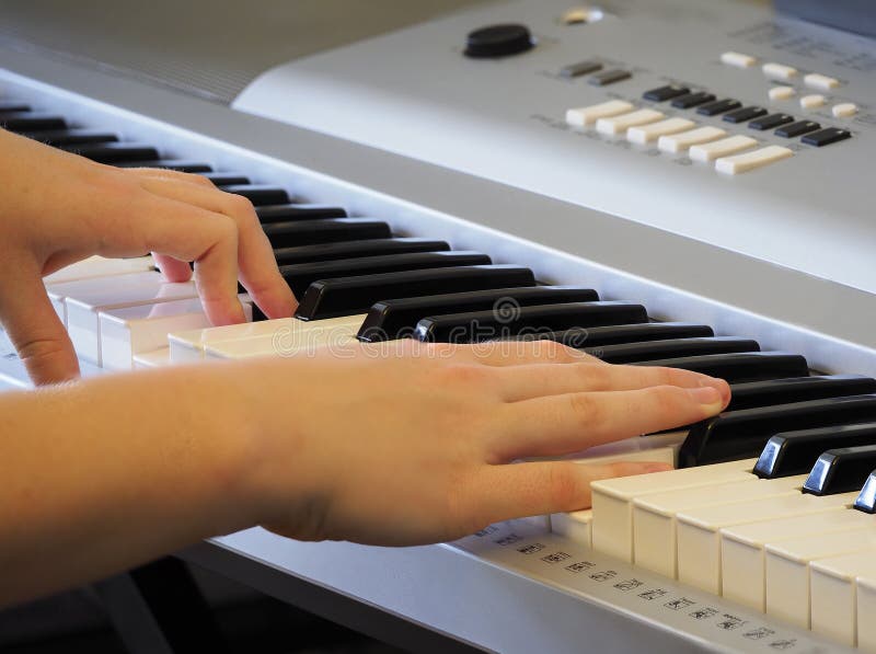 Focus Stacked Image of a Young Girl Practicing Her Piano Stock Photo ...