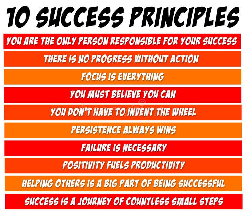 Success principles stock illustration. Illustration of action - 68251719