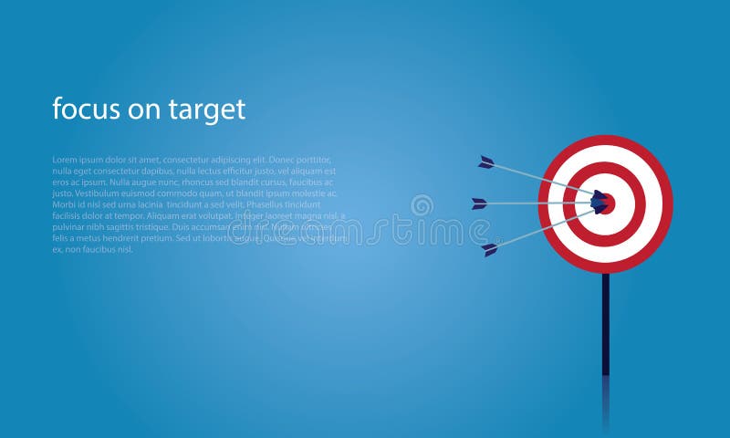 Focus on Target Business Goals Concept Stock Vector - Illustration of ...