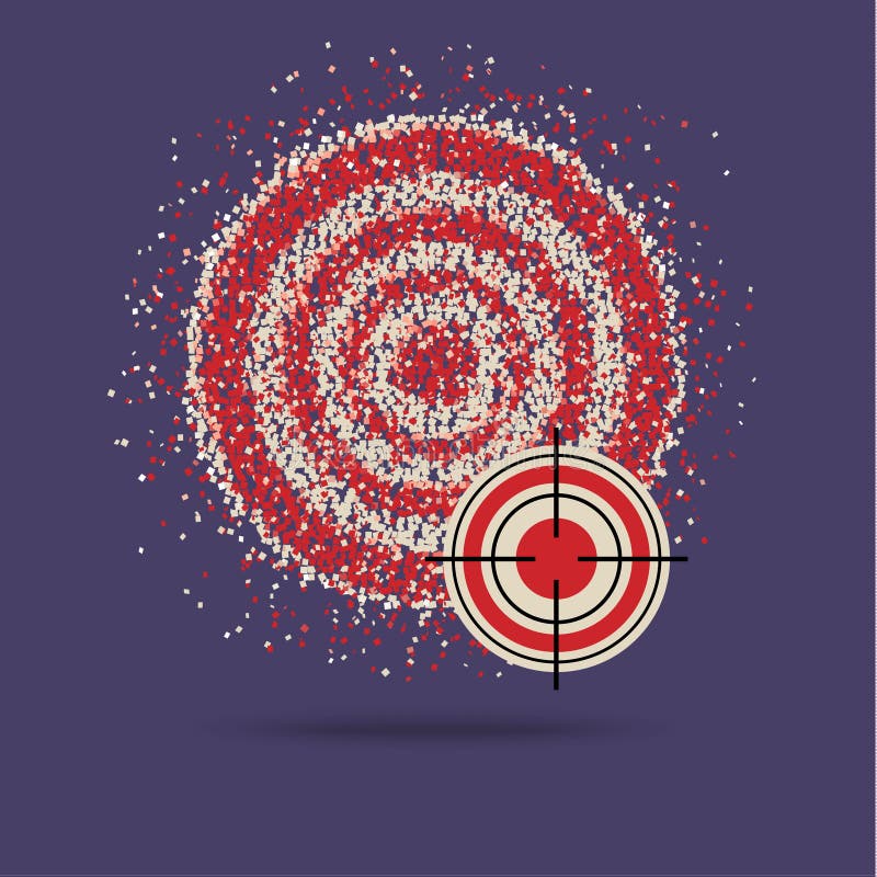 Focus on the target stock vector. Illustration of management - 55489383