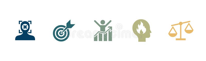 Focus, Target, Motivation, Passion Stock Vector - Illustration of glyph ...