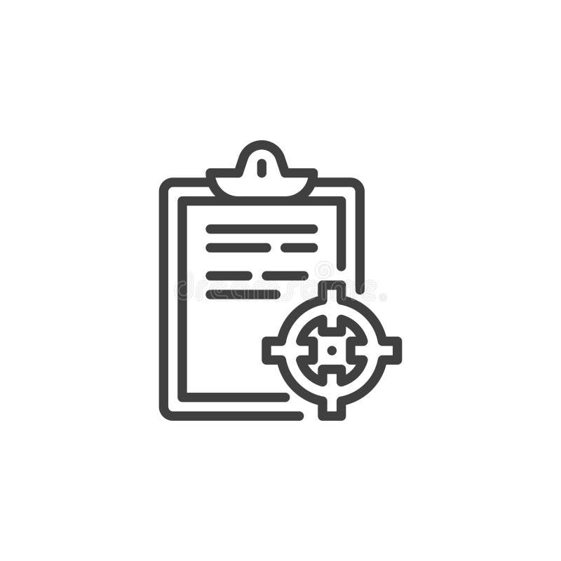 Focus on task line icon stock vector. Illustration of pixel - 282284164