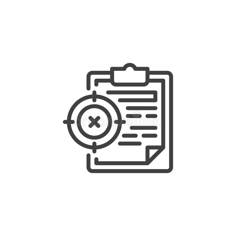 Focus on task line icon stock vector. Illustration of pixel - 282284164