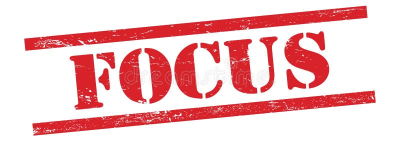 Focus Text and Magnifying Glass - Focusing Concept Stock Illustration ...