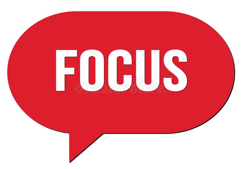 FOCUS Text Written in a Red Speech Bubble Stock Illustration ...