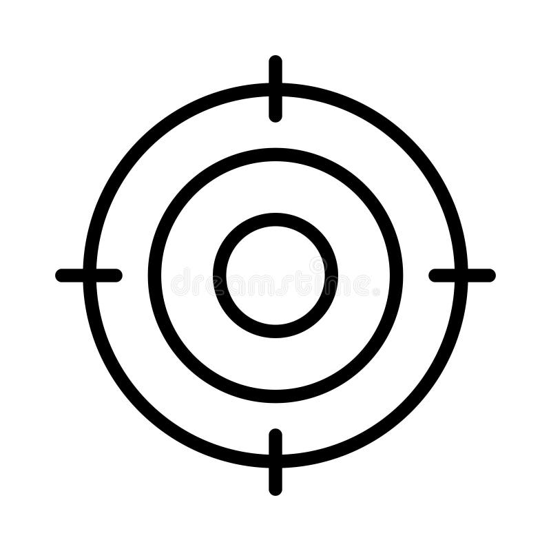 Focus Thin Line Vector Icon Stock Vector - Illustration of business ...