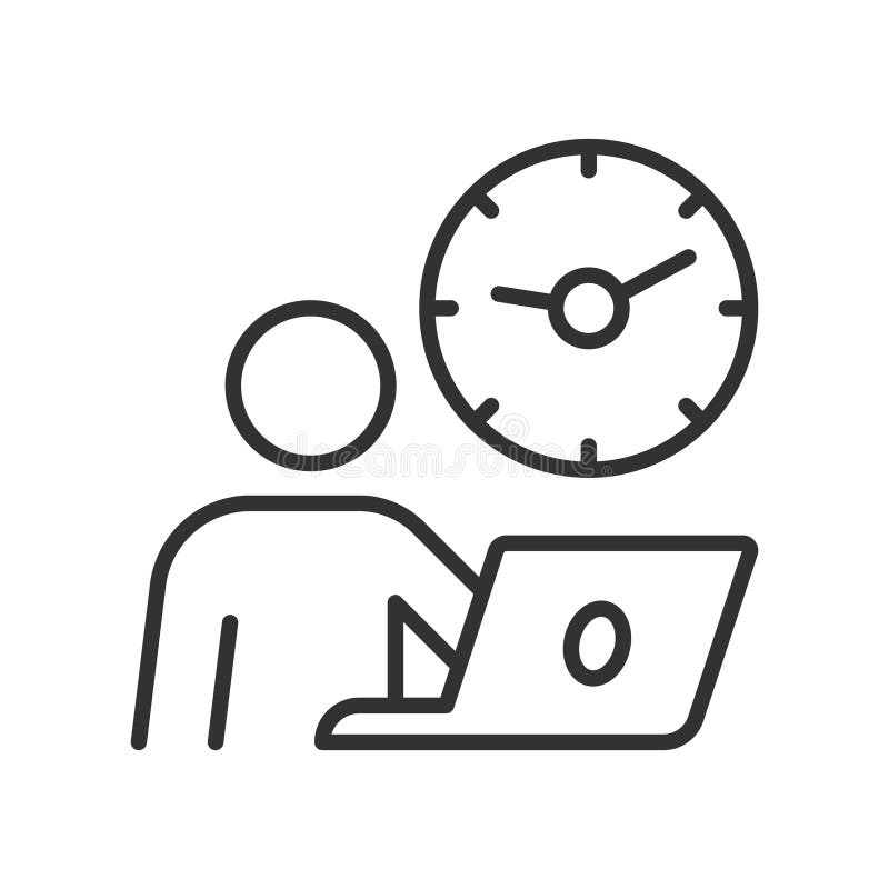 Focus Timer, Icon in Line Design. Focus Timer, Pomodoro, Time Tracking ...