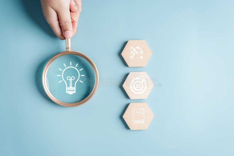 Focus To Light Bulb with Learning Education and Graduation Concept ...