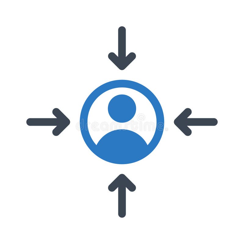 Focus on User Line Icon, Outline Symbol, Vector Illustration, Concept ...