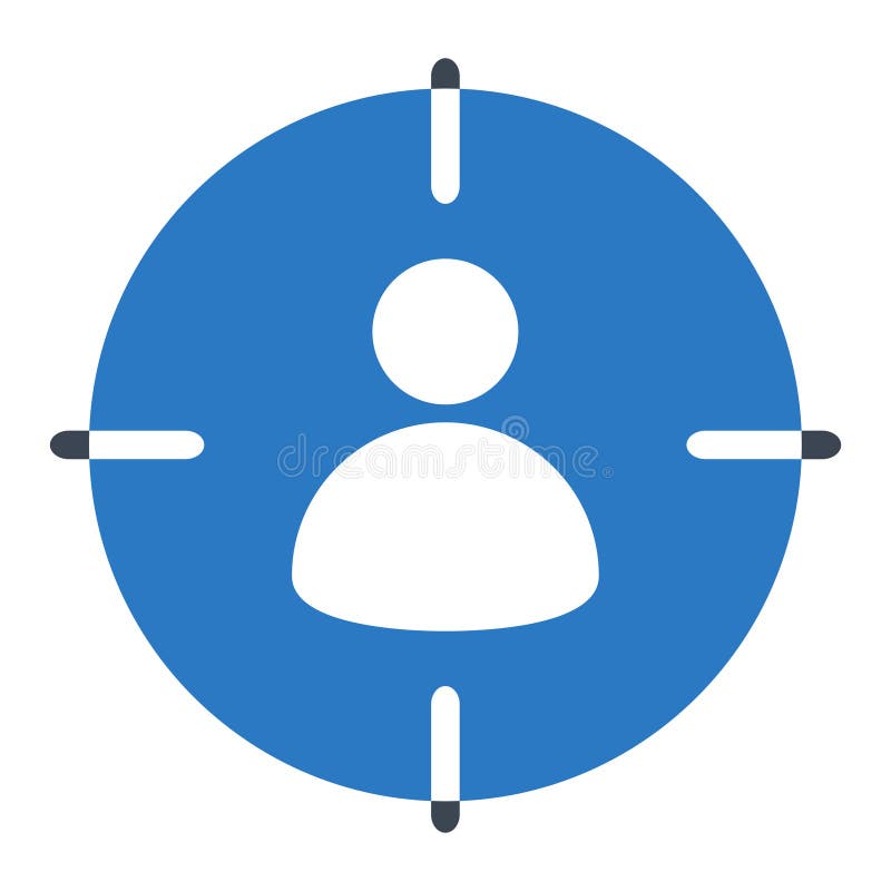 Focus User Glyph Color Flat Vector Icon Stock Illustration ...