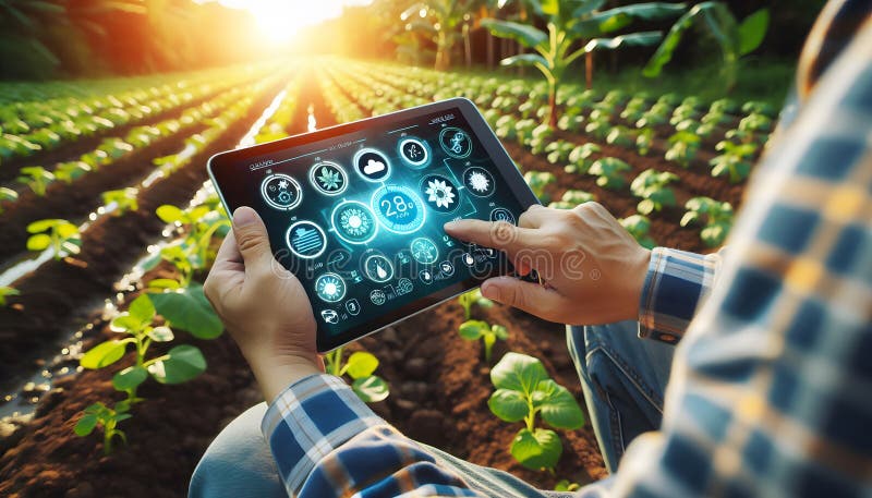 Focus on Using Data and Technology To Improve Crop Productivity Stock ...